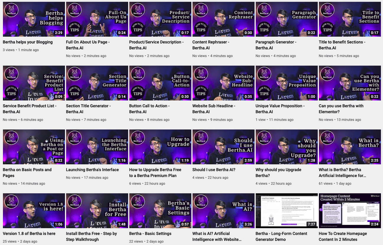 New! Quick Win Training videos for Bertha AI - Bertha AI Co Pilot